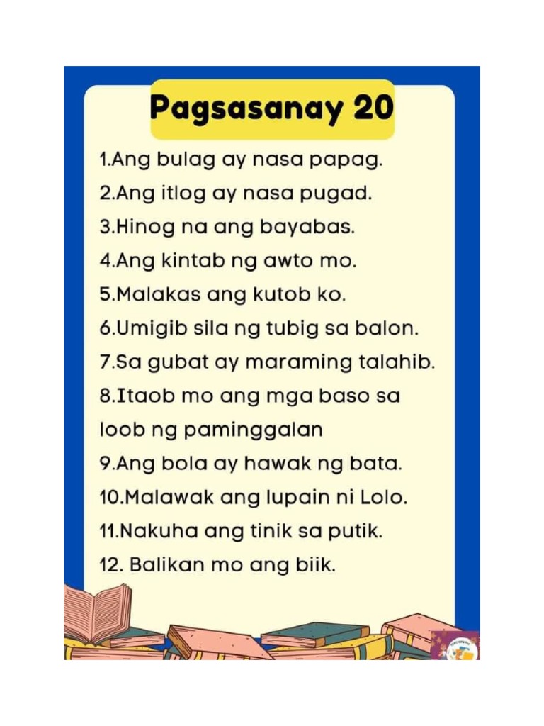 filipino reading mats 5 | PDF