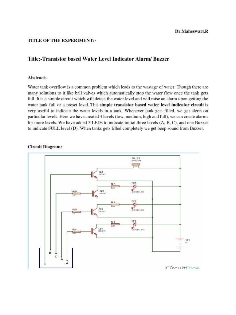 Water Level Indicator | PDF