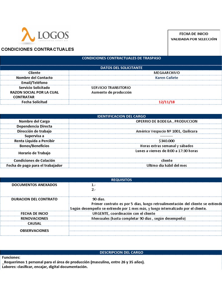 Formato Condiciones Contractuales | PDF | Business