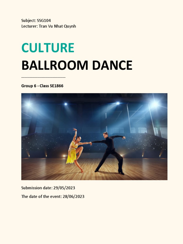 Ballroom Dance Proposal (SSG104) | PDF