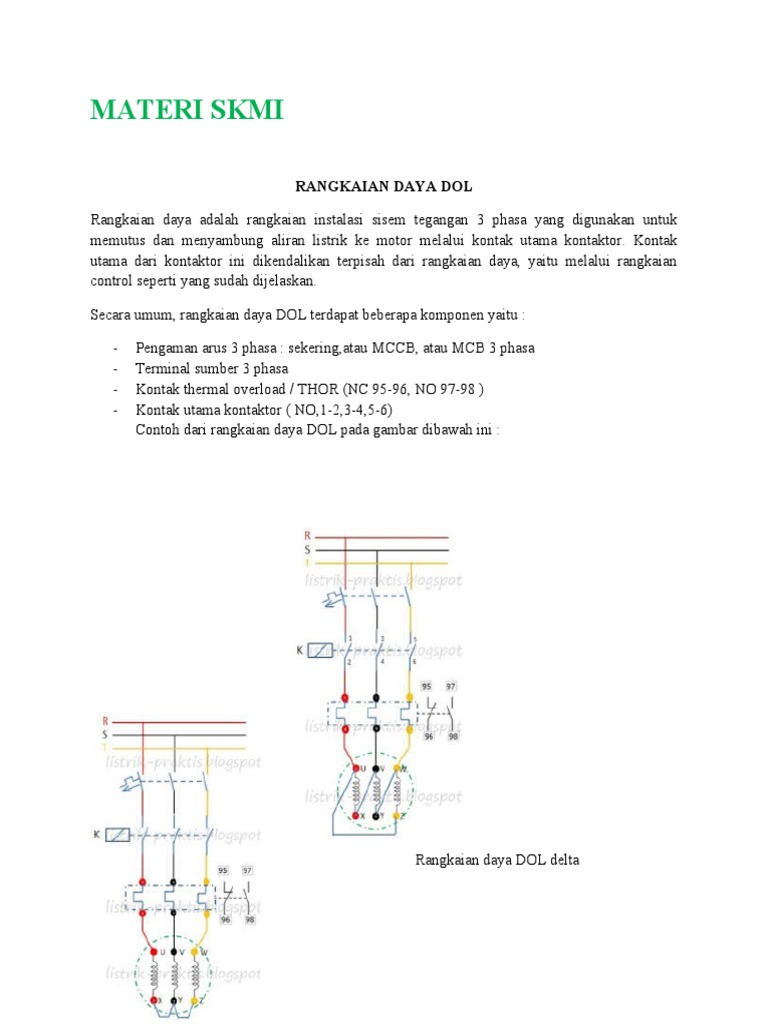 Rangkaian Daya Dol Starter | PDF