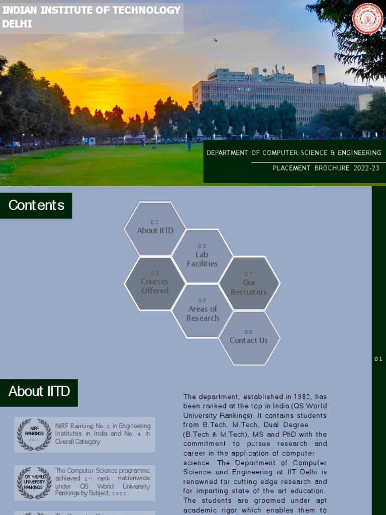 CSE_Brochure_2022-23 IIT delhi | PDF | Computer Programming | Computer Science