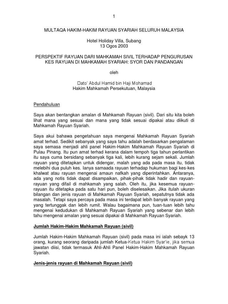 Prosedur Rayuan di Mahkamah Syariah | PDF | Pengelolaan Keuangan & Uang ...