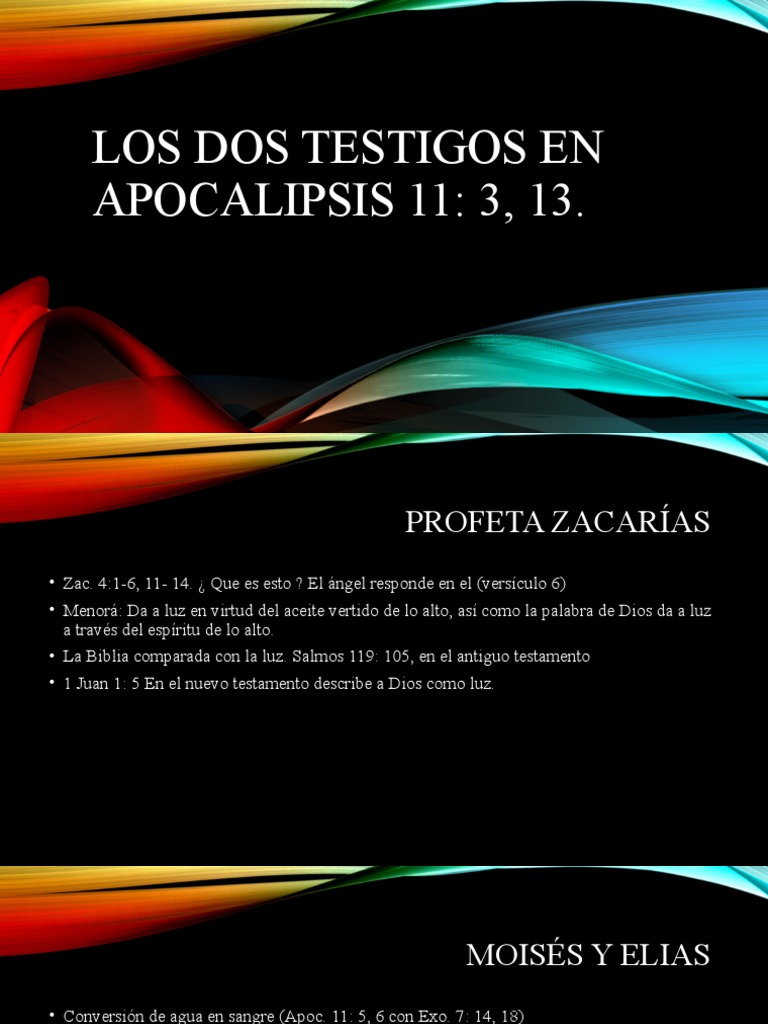 Los Dos Testigos En Apocalipsis 11 Pdf Elijah Libro De Revelación