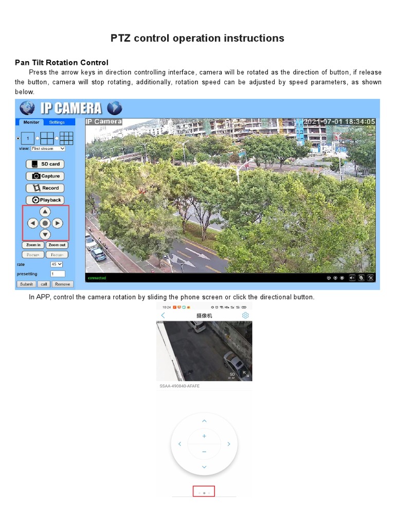 PTZ Control Operation Instructions (SD6, NC7) | PDF | Camera | Optical ...