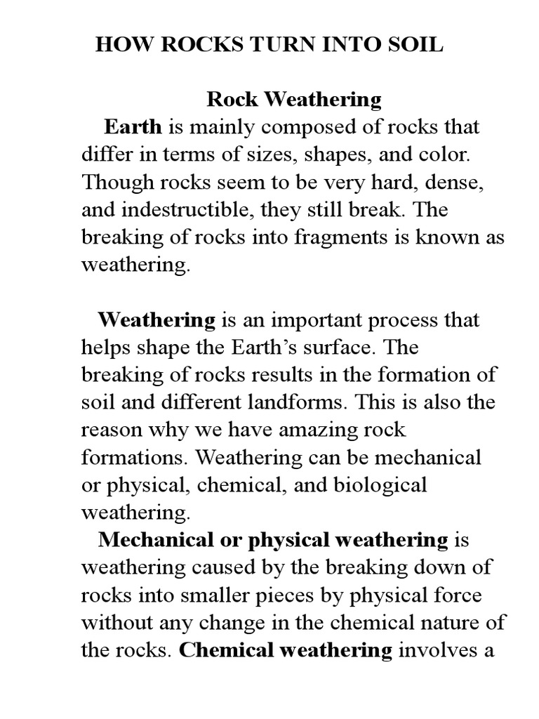 SUMMATIVE TEST Grade 5 Q4W1 | PDF | Weathering | Rock (Geology)