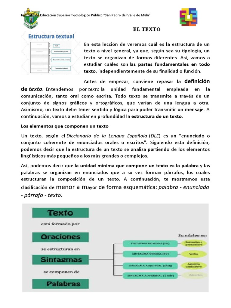 Estructura y elementos de un texto | PDF | Narración | Comunicación humana