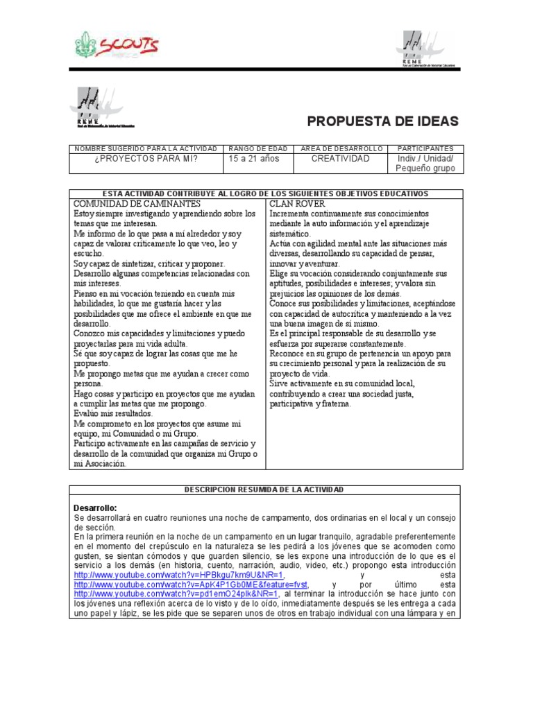 Ficha Reme Proy para Mi | PDF | Adultos | Sicología