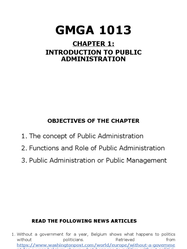 Introduction To PA | PDF | Public Administration | Policy