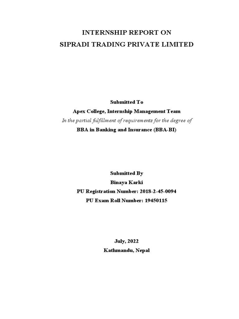 Binaya - Internship | PDF | Internship | Job Hunting