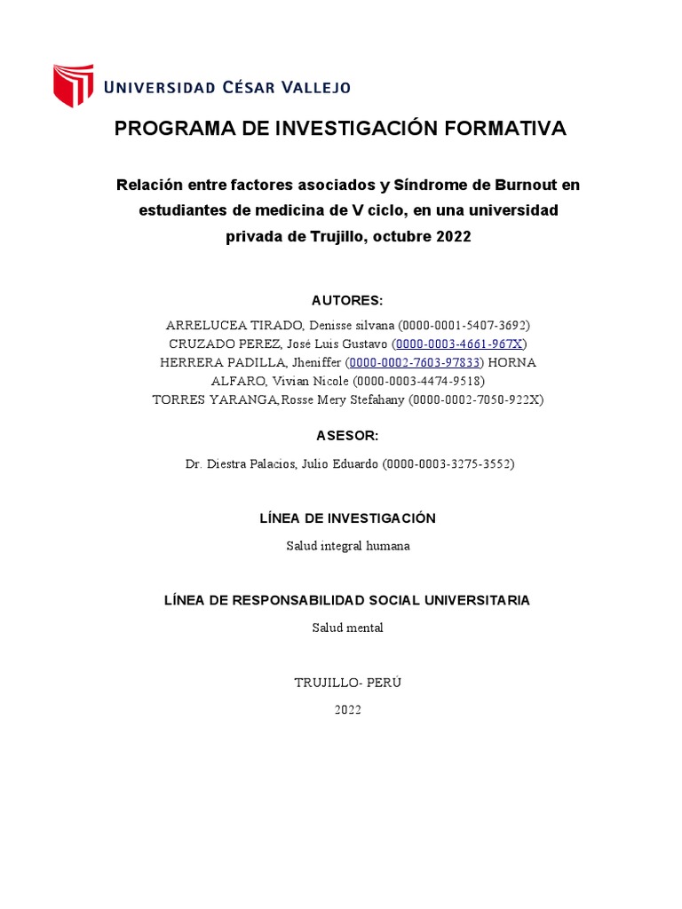 Modelo - Trabajo de Investigación | PDF