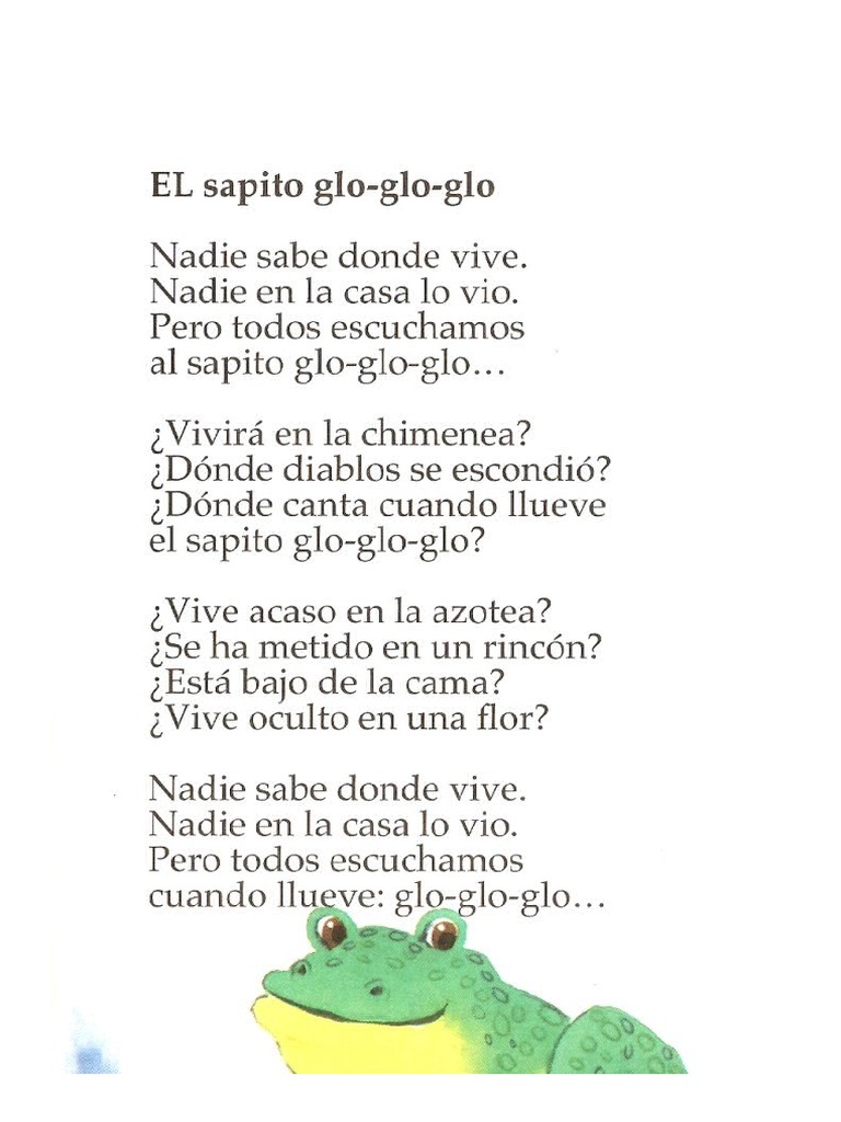 El Sapito Glo Glo Glo | PDF
