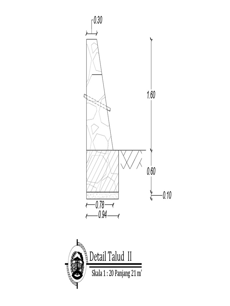 Gambar Talud II Alas Model | PDF