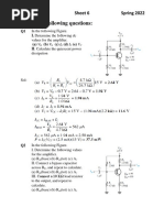 Sedra8e Solvedproblems ch09-2 PDF | PDF | Amplifier | Mosfet