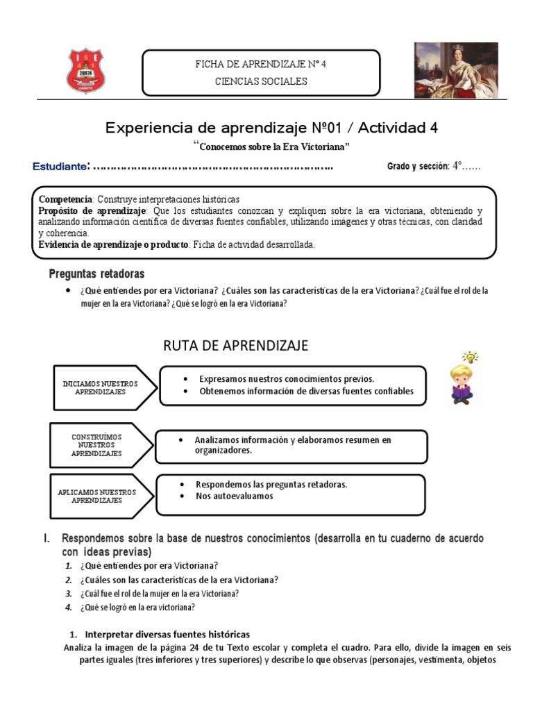 Guía de Aprendizaje - 4 Ciencias Sociales 4° | PDF