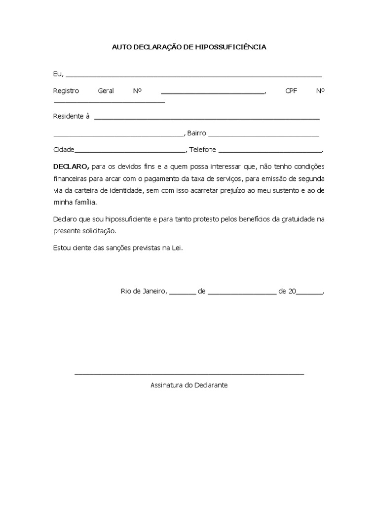 Declação de Hipo | PDF Declação de Hipo | PDF
