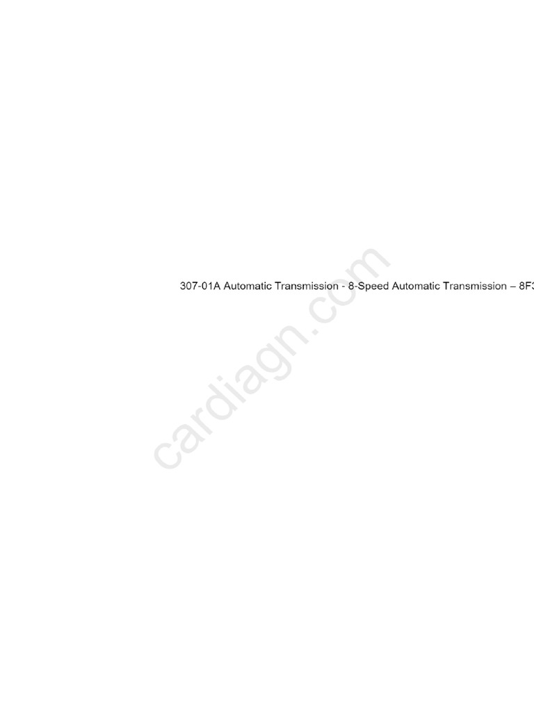 Ford Edge 2019+ Workshop - 307-01A 8-Speed Automatic Transmission ...