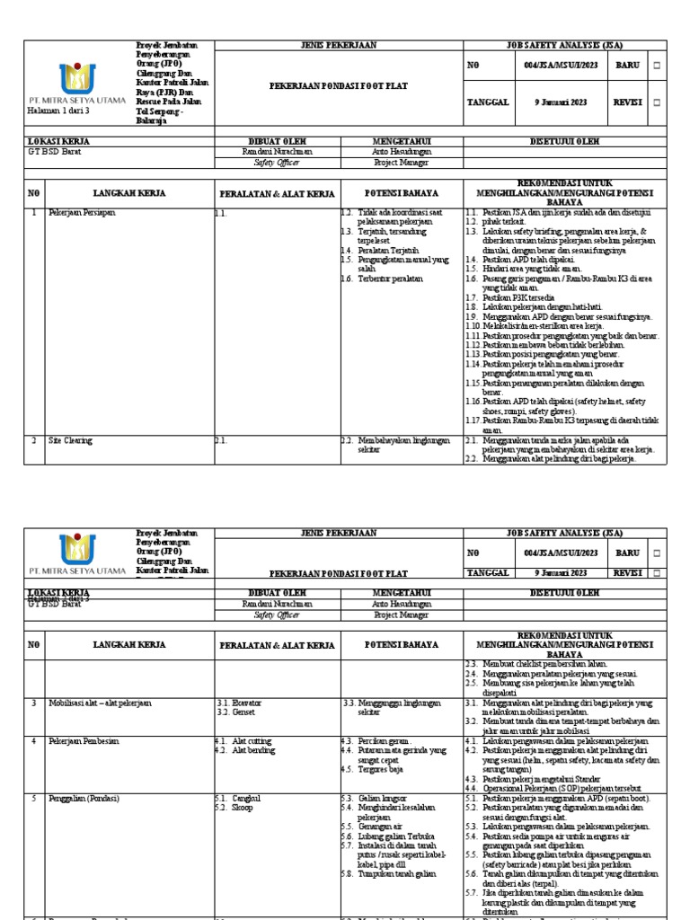 4-Pondasi PJR - R1 | PDF