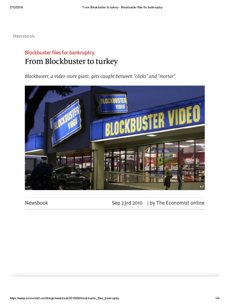 The Economist - From Blockbusters To Turkey | PDF | Brick And Mortar ...
