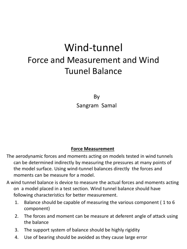 Force and WindTunnel Balance | Download Free PDF | Wind Tunnel ...
