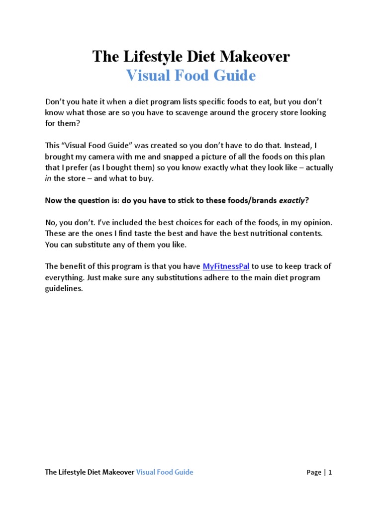 Visual Food Guide | PDF | Foods | Vegetables