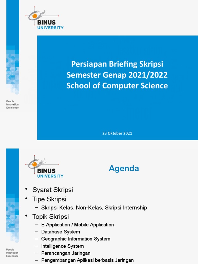 Briefing Skripsi Persiapan Genap 20212022 Computer Science | PDF