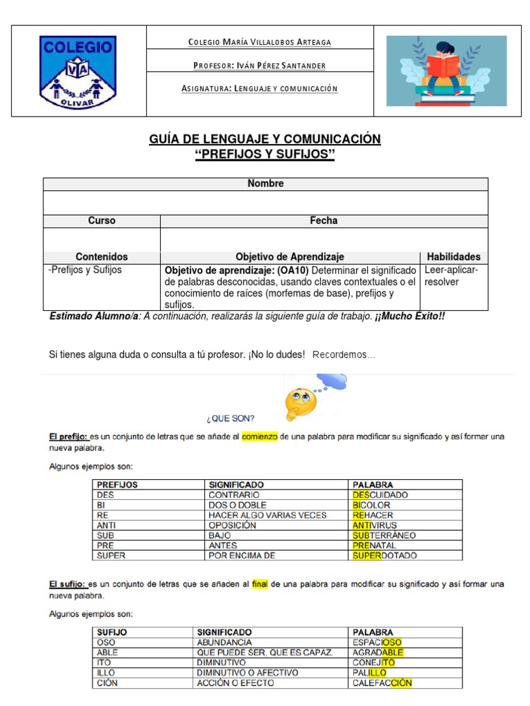 5to 6to Prefijos Sufijos Corregida | PDF