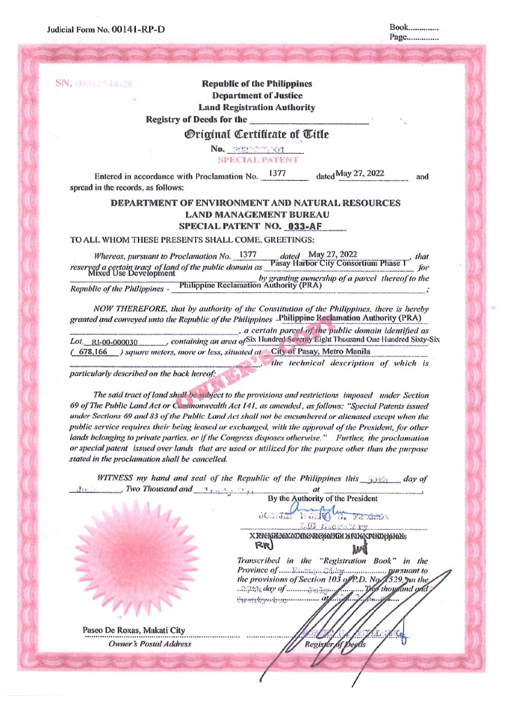 265 Special Patent With Description Sample | PDF