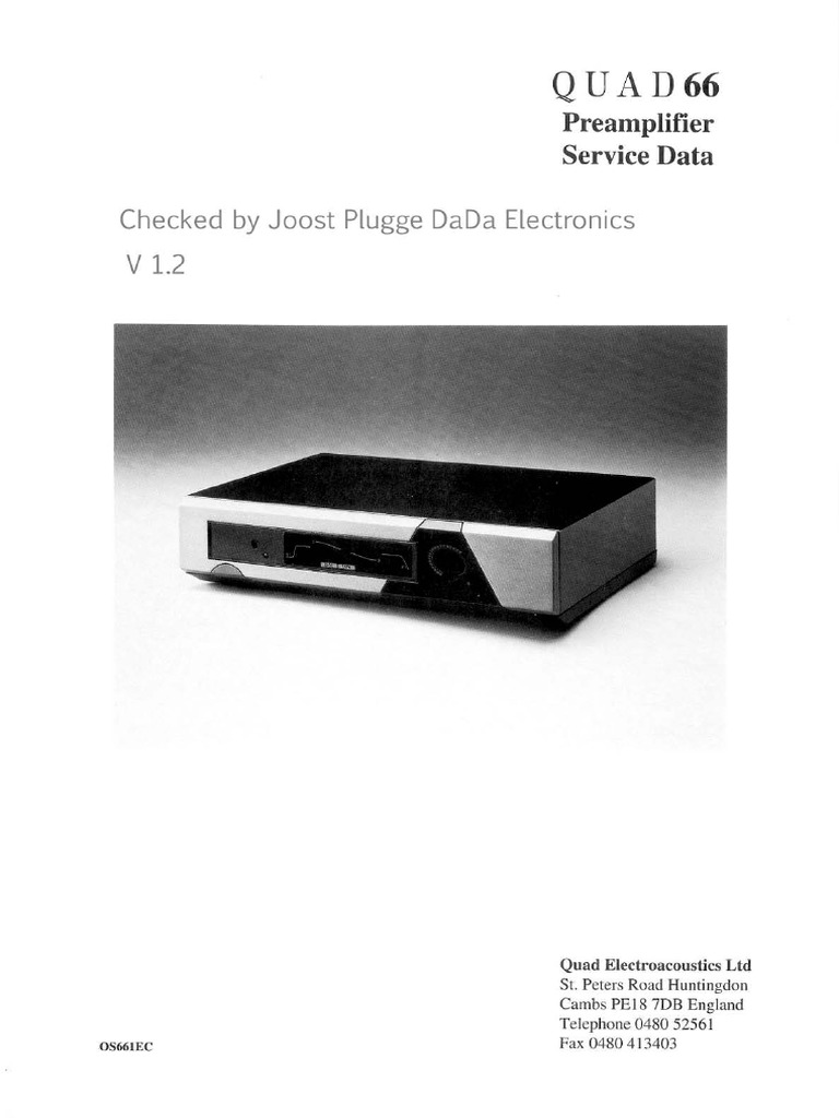 Quad 66 Preamp Service Manual V1.2 | PDF