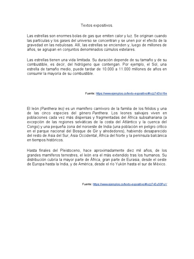 Textos Expositivos | PDF