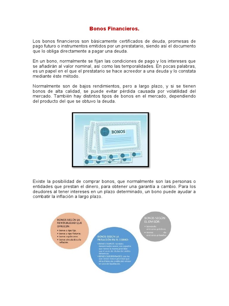 Bonos Financieros | PDF | Tasas de interés | Compartir (Finanzas)