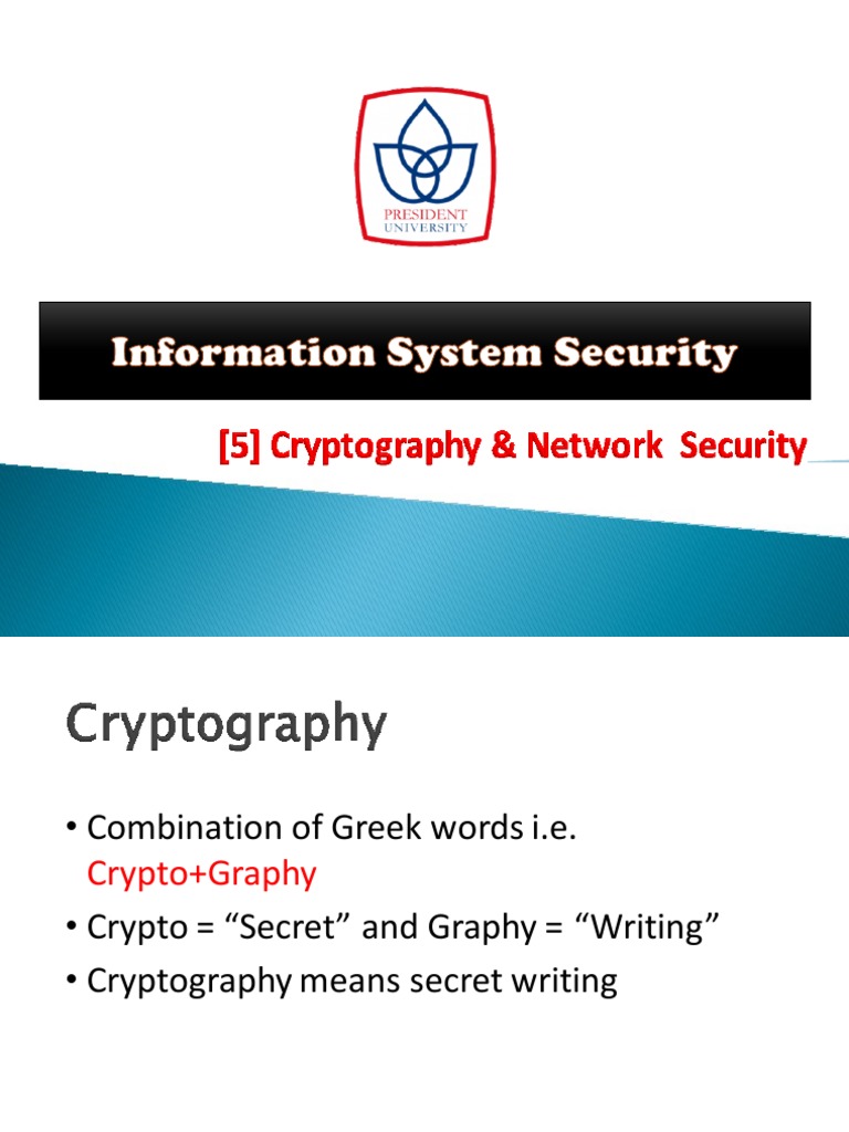 Pu Is Security 5 Net Security Cryptography R Pdf Cryptography