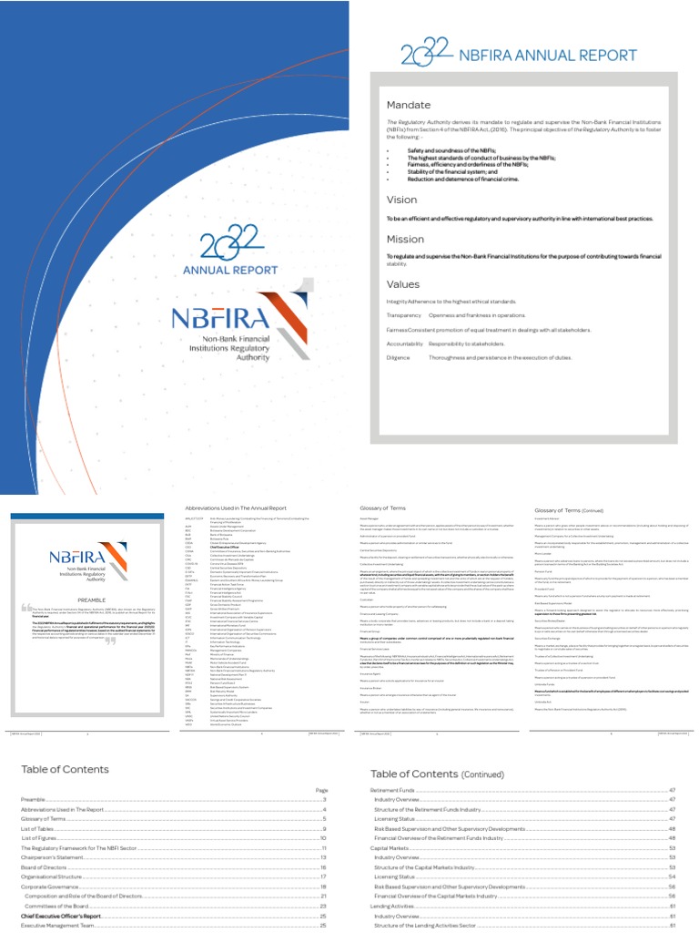 Nbfira 2022 Annual Report Web Published | PDF | Non Bank Financial ...