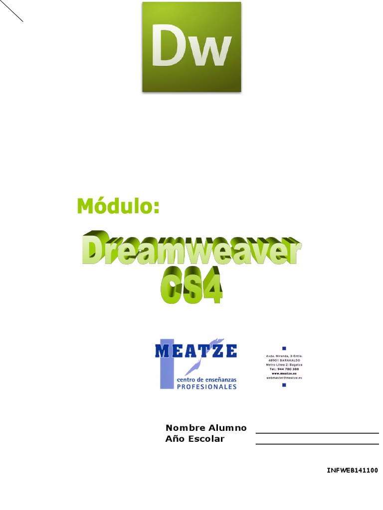 Manual DreamWeaver CS4 | Descargar gratis PDF | Adobe Dreamweaver | HTML