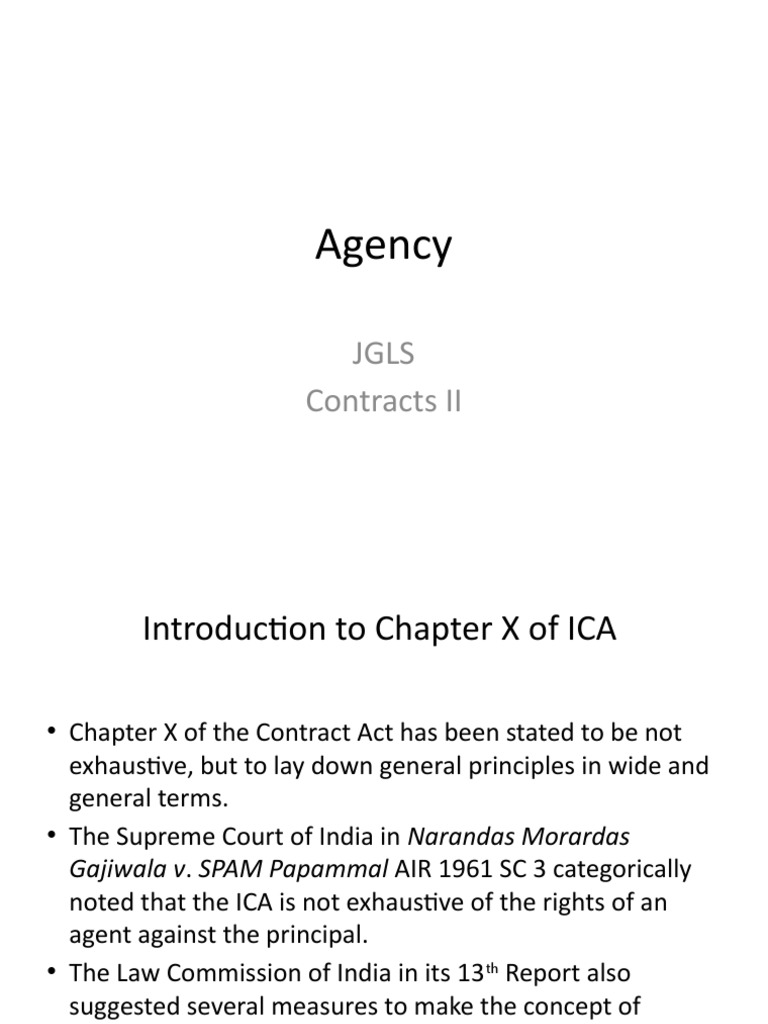 Agency | PDF | Law Of Agency | Indemnity