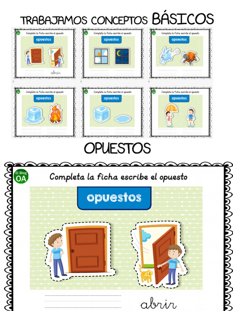 Ejercicios de Opuestos Básicos | PDF