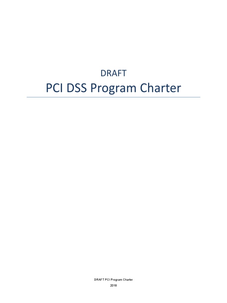 Pci Dss Program Charter Draft | PDF | Business
