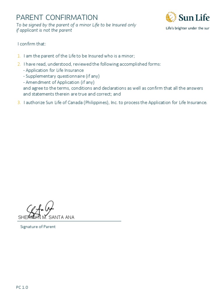 Parent-Confirmation template | PDF