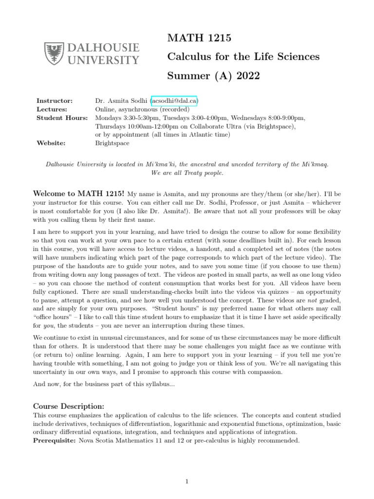 Syllabus Math1215 s22 | PDF | Academic Integrity | Academic Dishonesty