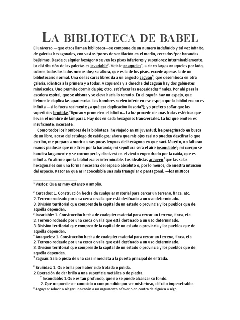 La Biblioteca de Babel | PDF | Dialecto | Verdad