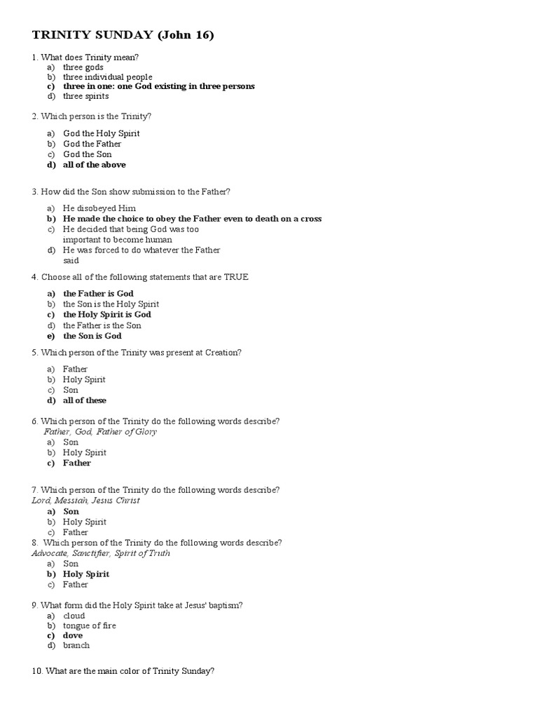 Quiz BEE Reviewer | PDF | Jesus | God The Father Quiz BEE Reviewer | PDF | Jesus | God The Father
