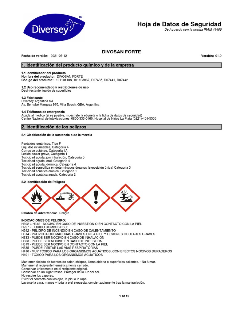 Divosan Forte | PDF | Agua | Materiales