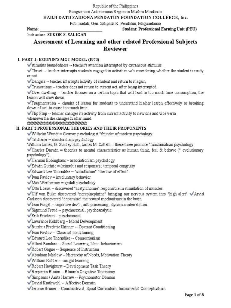 Assessment Reviewer | Download Free PDF | Adolescence | Cognitive ...