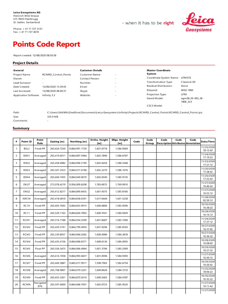 RCMRD Coordinates | PDF