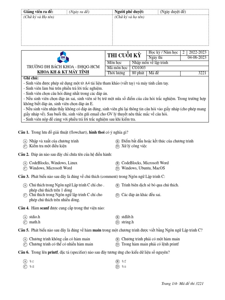 222 NMLT de Thi Cuoi Ky de Mau (Dragged) | PDF