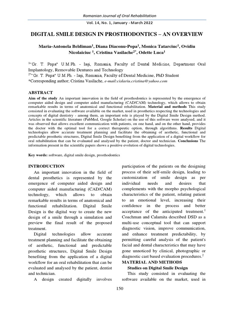 Digital Smile Design in Prosthodontics | PDF | Dentistry | Dentistry ...
