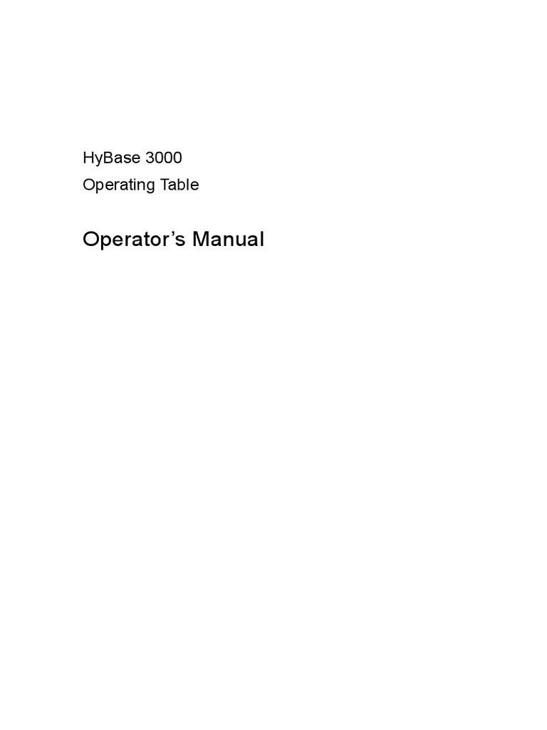 H-046-002634-00-7.0 HyBase 3000 User Manual (EN) | PDF