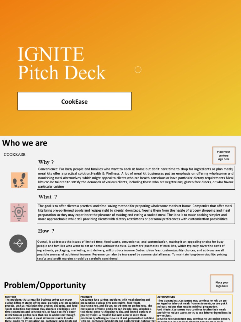 Ignite Pitch Deck: Cookease | PDF