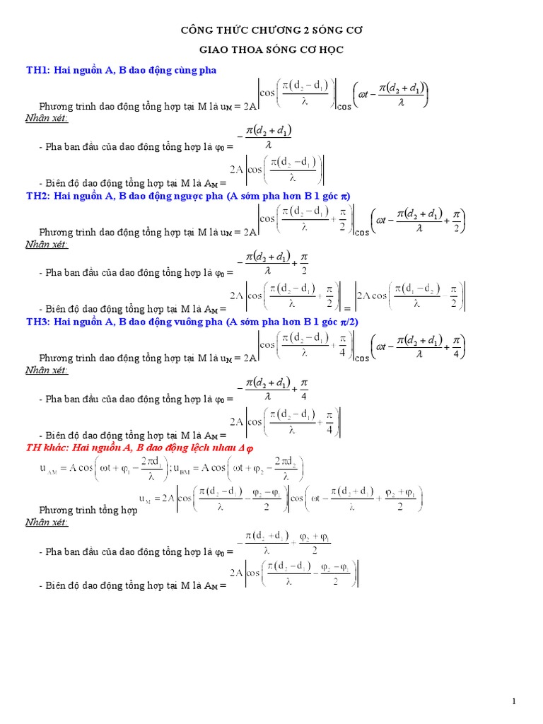 Giao Thoa Sóng Cơ Học | PDF