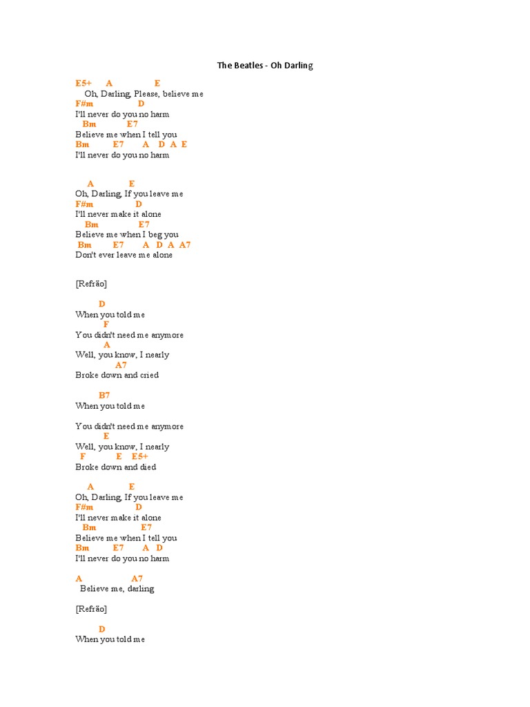 The Beatles - Oh Darling | PDF